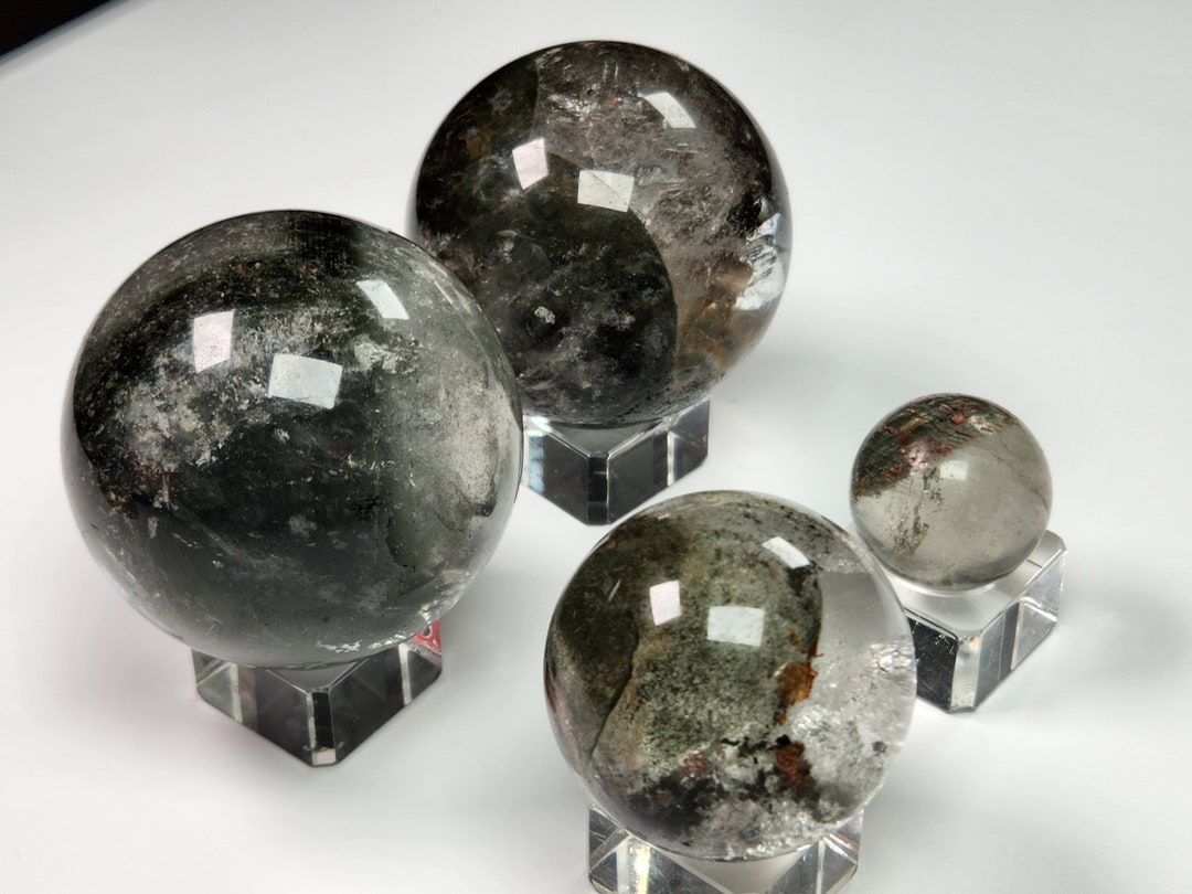 Phantom Quartz Sphere, Garden Quartz Sphere, Growth Crystal, Crystal Quartz Sphere, Phantom ...