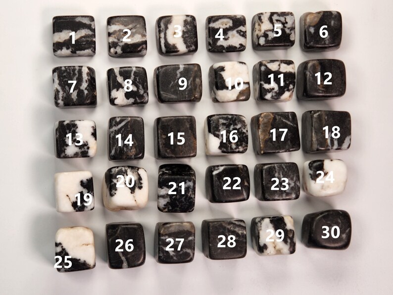 Zebra Jasper Cubes, Zebra Jasper Tumbles, Balance Crystal, Love, Energy ...