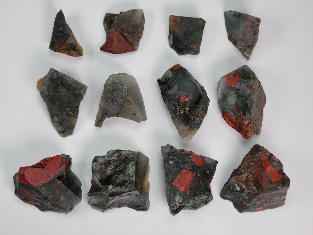 Raw African Bloodstone Crystal, Bloodstone Gemstone, Grounding Crystal ...