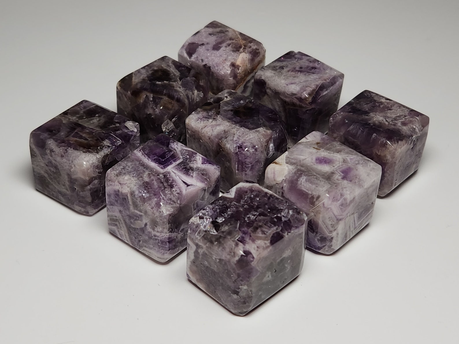 High Quality Chevron Amethyst Cube, Chevron Amethyst Crystal Cube ...