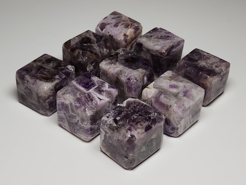 High Quality Chevron Amethyst Cube, Chevron Amethyst Crystal Cube ...