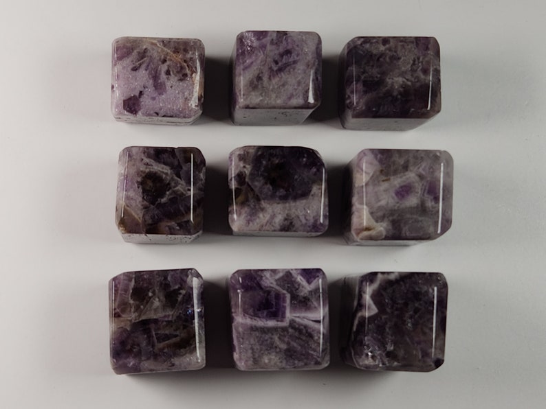 High Quality Chevron Amethyst Cube, Chevron Amethyst Crystal Cube ...