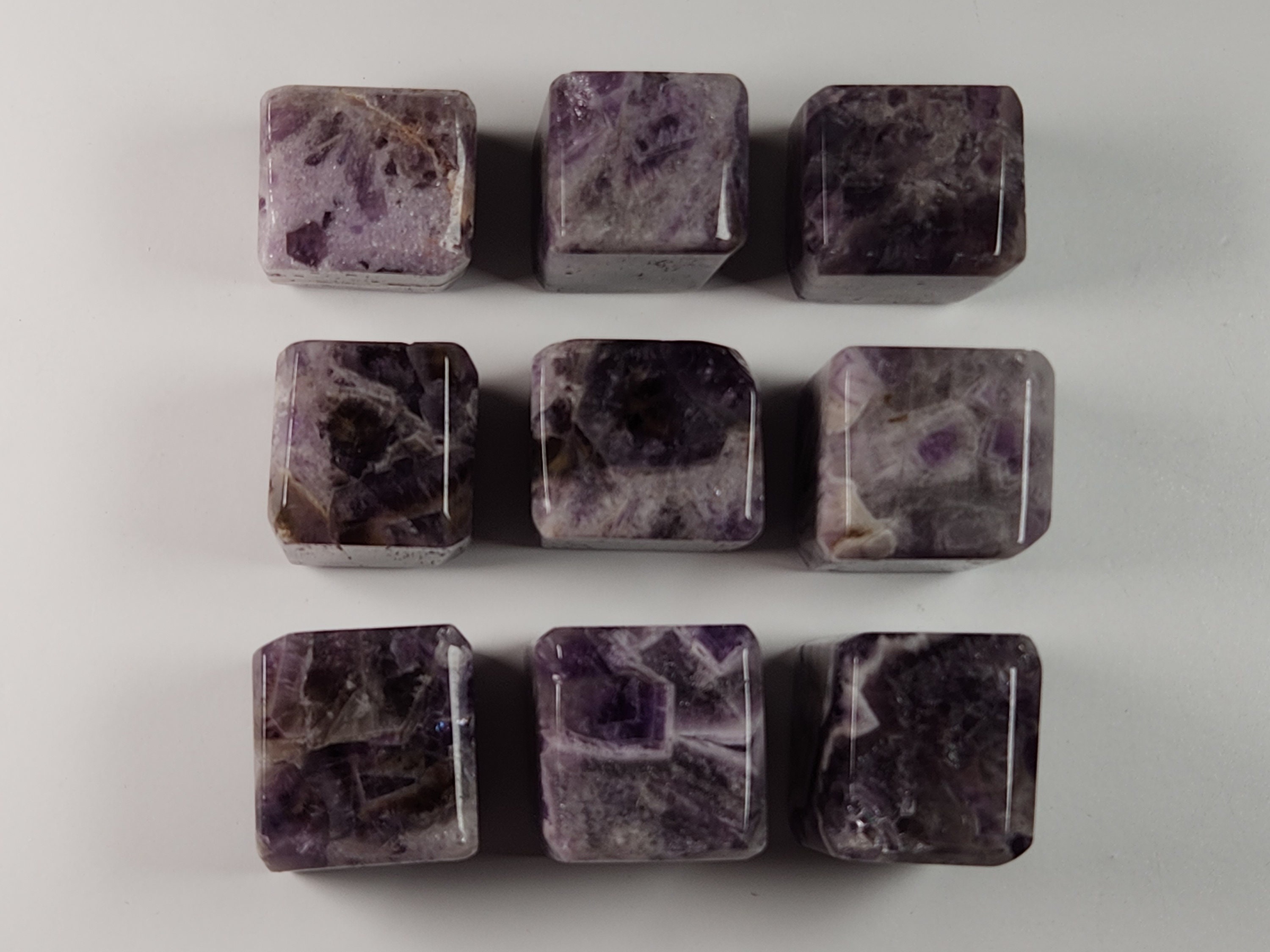 High Quality Chevron Amethyst Cube, Chevron Amethyst Crystal Cube ...