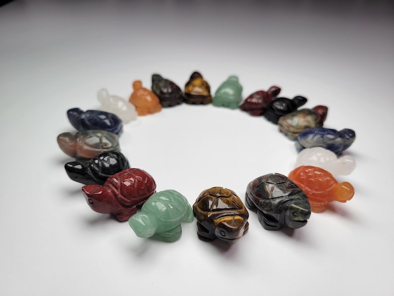 Crystal Turtles Gemstone Turtles Crystal Carved Turtle - Etsy