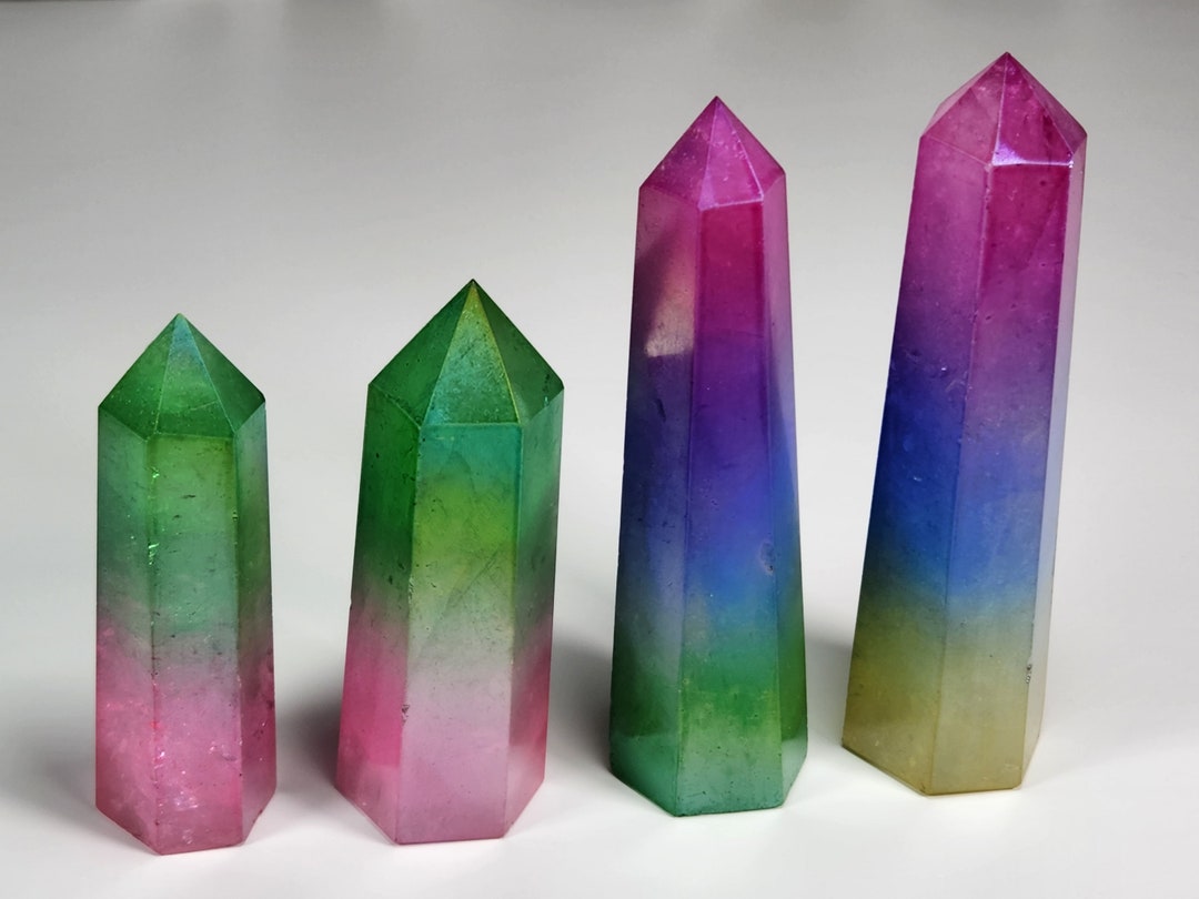 Aura Quartz Towers, Aura Watermelon Quartz, Aura Rainbow Quartz ...