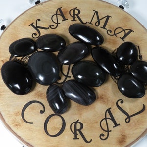 Banded Obsidian Gemstone Palm Stone, Healing, Banded Obsidian ...