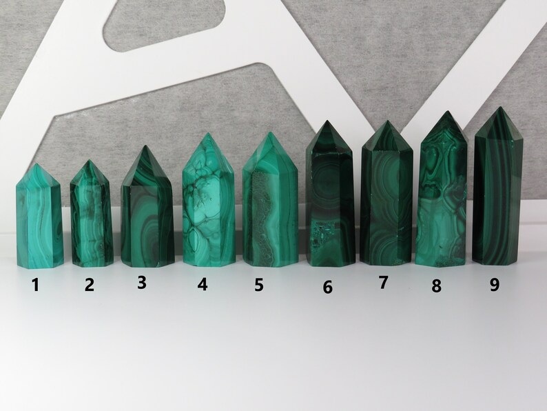 Natural Malachite Towers, Gemstone Tower, Crystal Tower, Protection ...