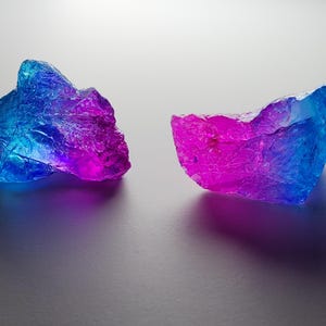 Vibrant Cotton Candy Aura Quartz Gemstone Chunks, Rainbow Aura Quartz ...