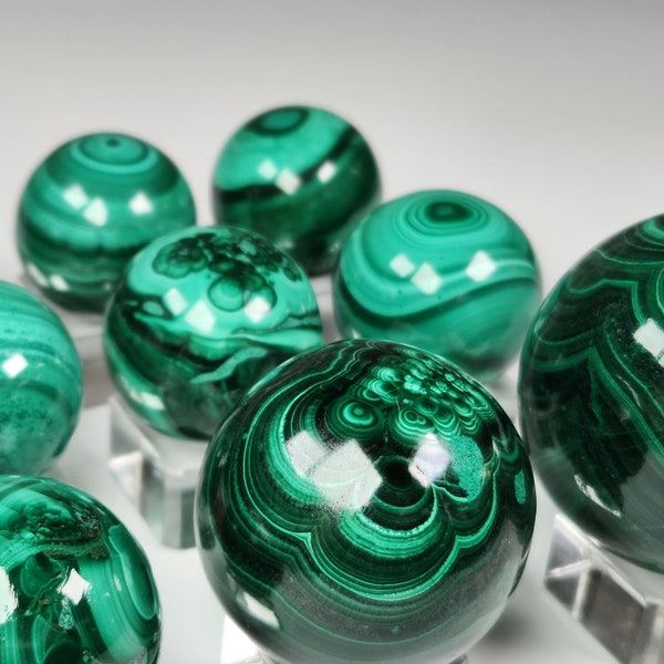 Malachite Sphere - Etsy