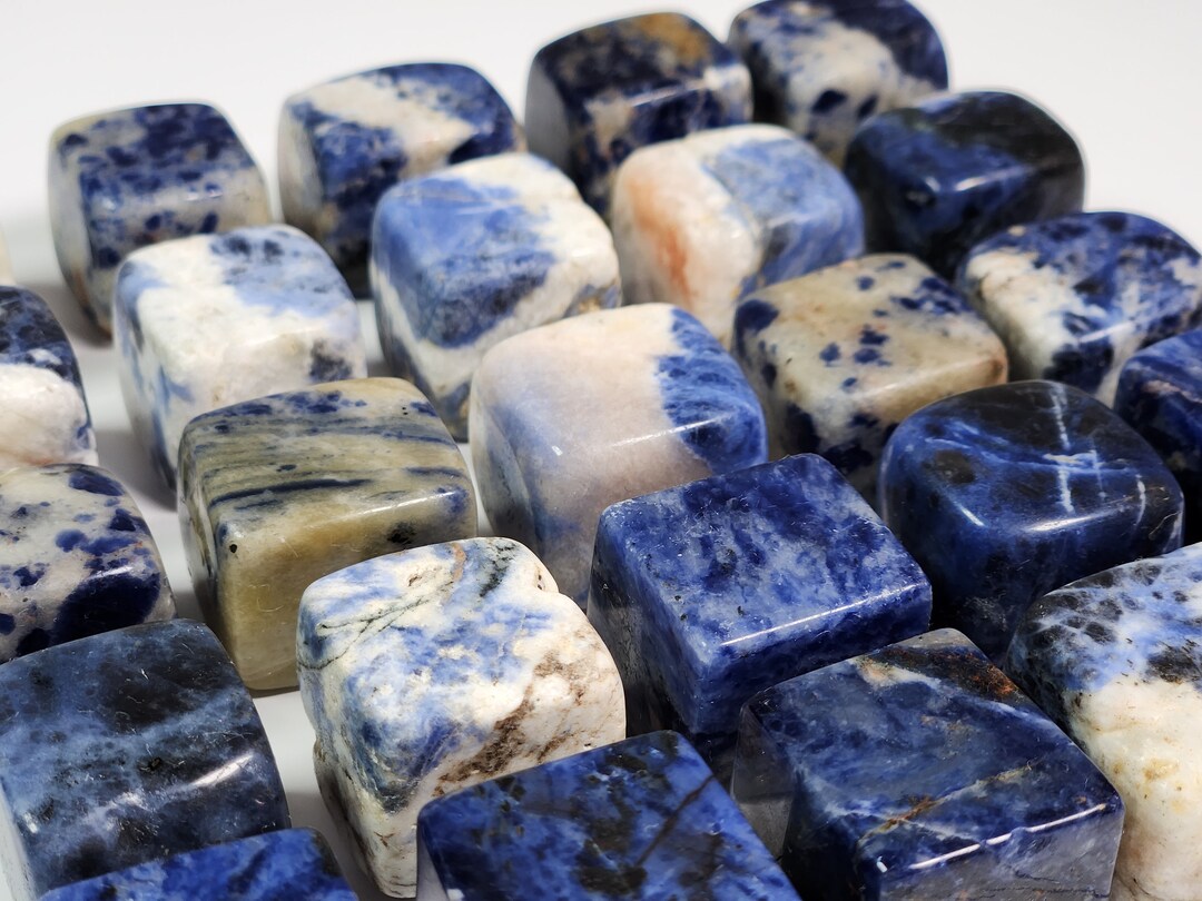 Sodalite Crystal Cubes, Sodalite Gemstone Crystal Cubes, Chakra Crystal ...
