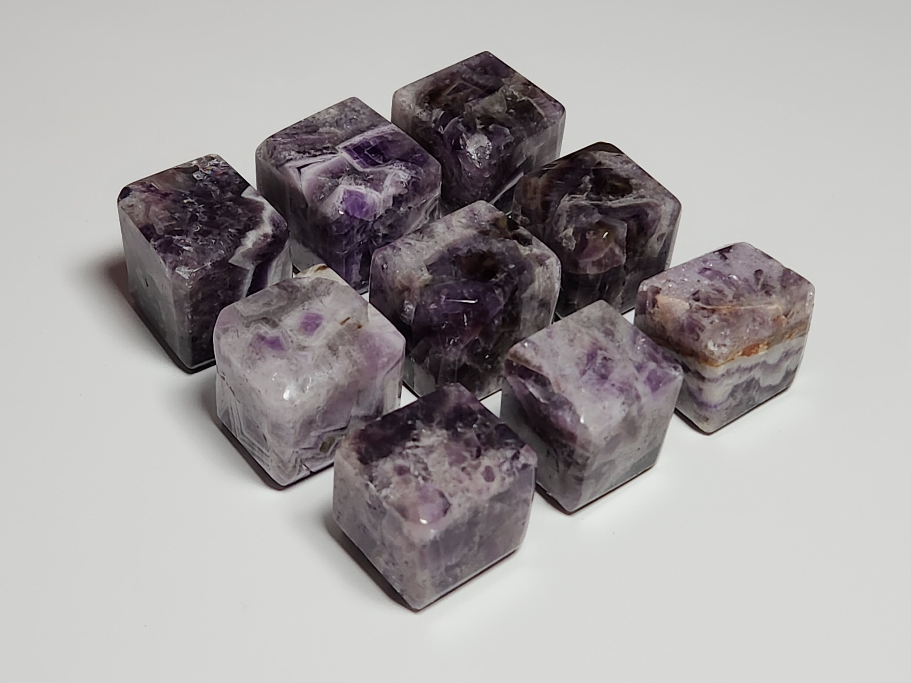High Quality Chevron Amethyst Cube, Chevron Amethyst Crystal Cube ...
