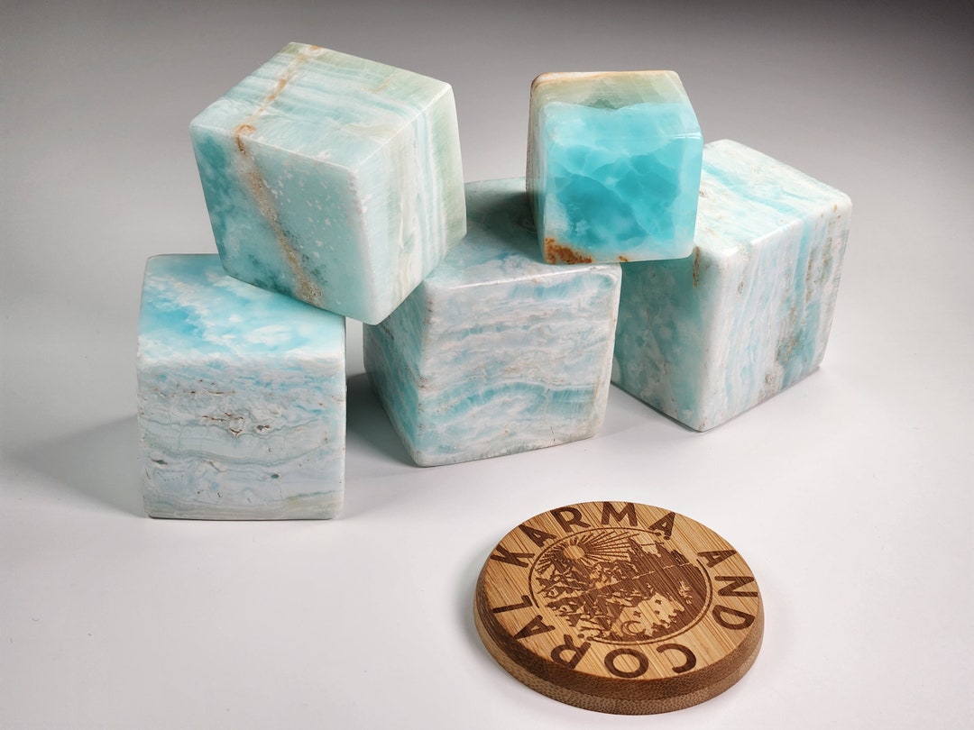 Caribbean Calcite Cubes, Large Caribbean Calcite Cubes, Anxiety Calming ...