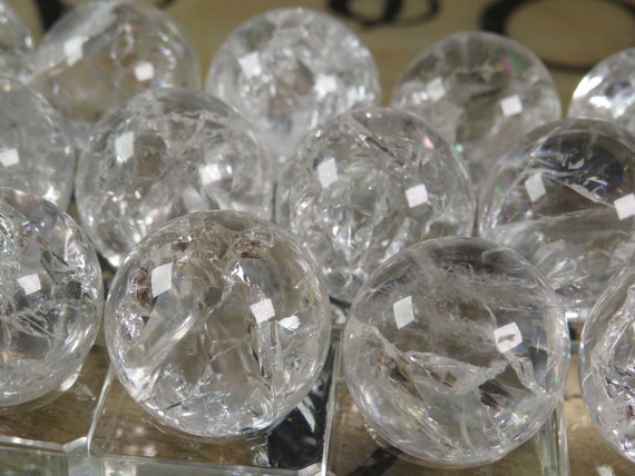 Fire and Ice Quartz Quartz Spheres Gemstone Sphere Crystal - Etsy
