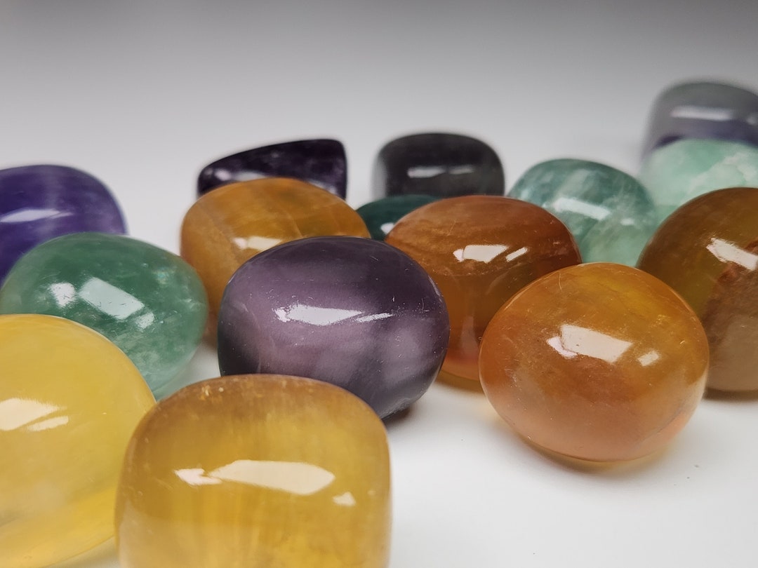 Choose Your Candy Fluorite Tumbles, Cotton Candy Fluorite Tumbles, High ...
