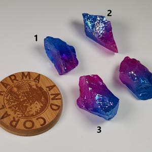 Vibrant Cotton Candy Aura Quartz Gemstone Chunks, Rainbow Aura Quartz ...