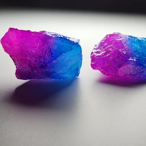 Vibrant Cotton Candy Aura Quartz Gemstone Chunks, Rainbow Aura Quartz ...