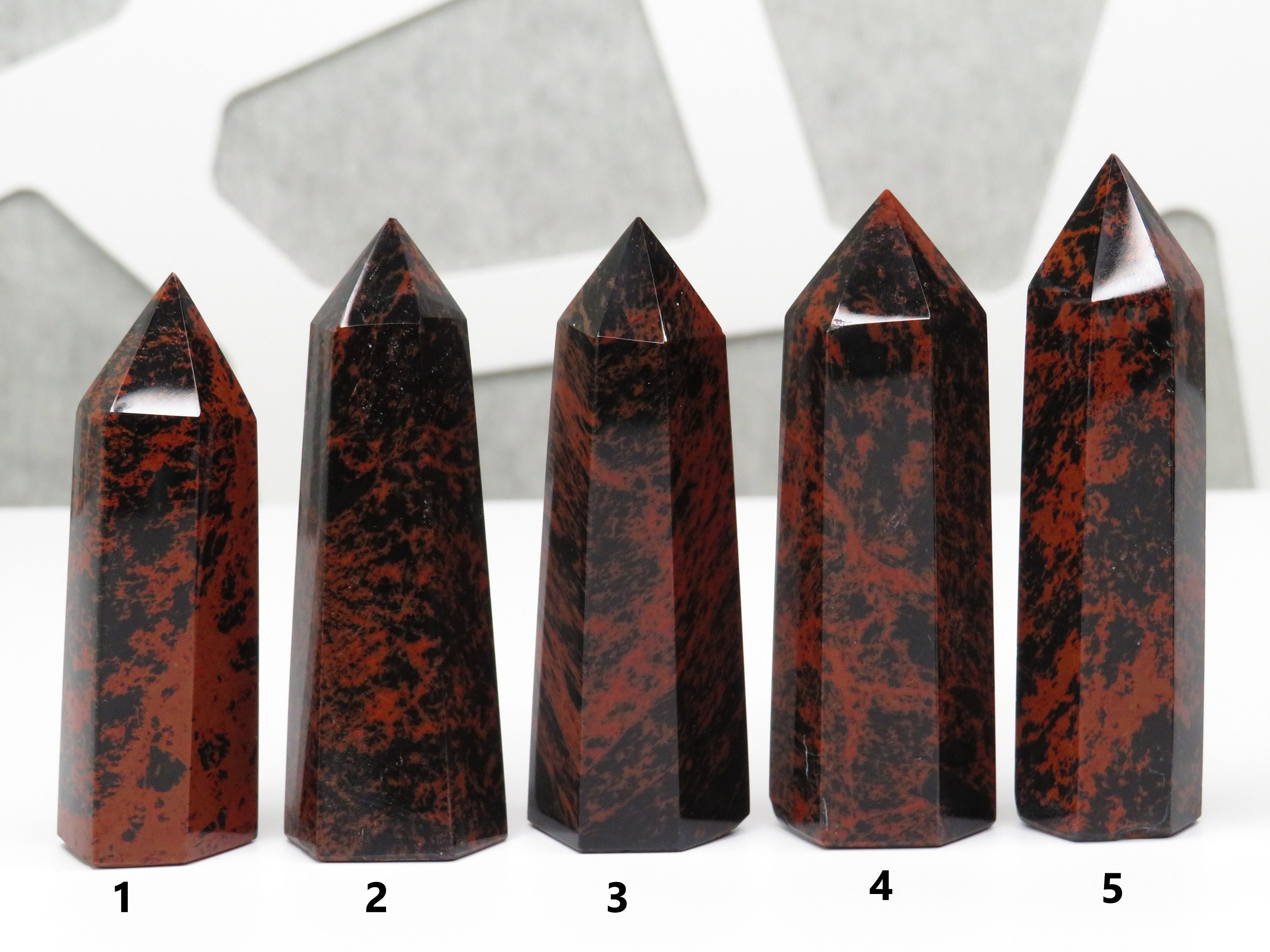 Mahogany Obsidian Red Obsidian Gemstone towers Crystal | Etsy