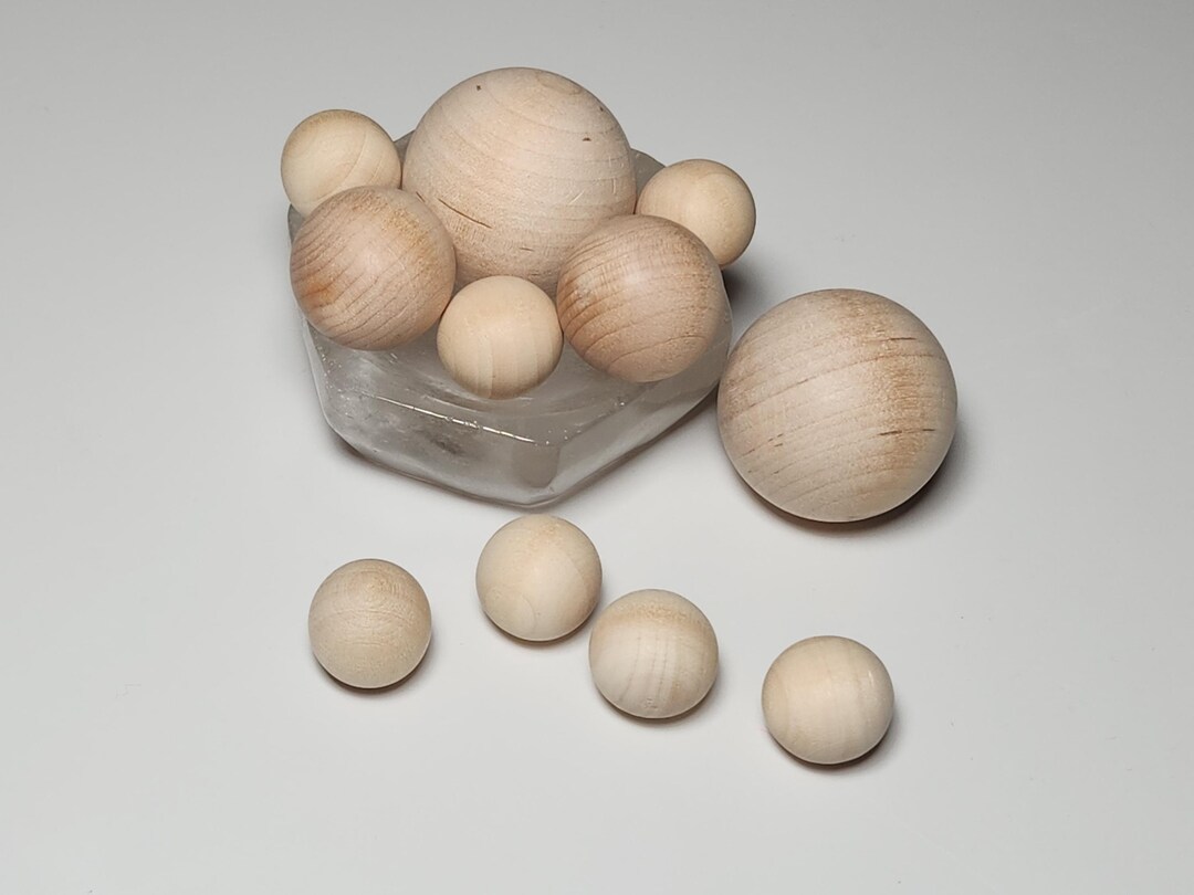 Wood Sphere, Wood Ball, Craft Wood Sphere, Blank Wood Sphere, Choose ...