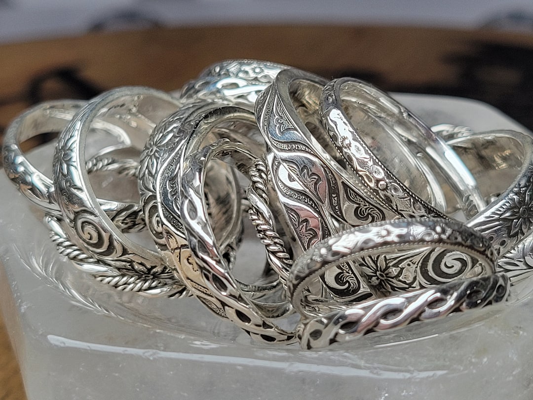 Pure Silver Ring, Silver Band, No Tarnish Silver Band,handmade Silver ...