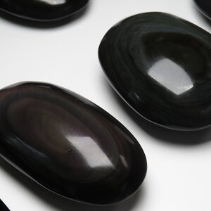 Banded Obsidian Gemstone Palm Stone, Healing, Banded Obsidian ...