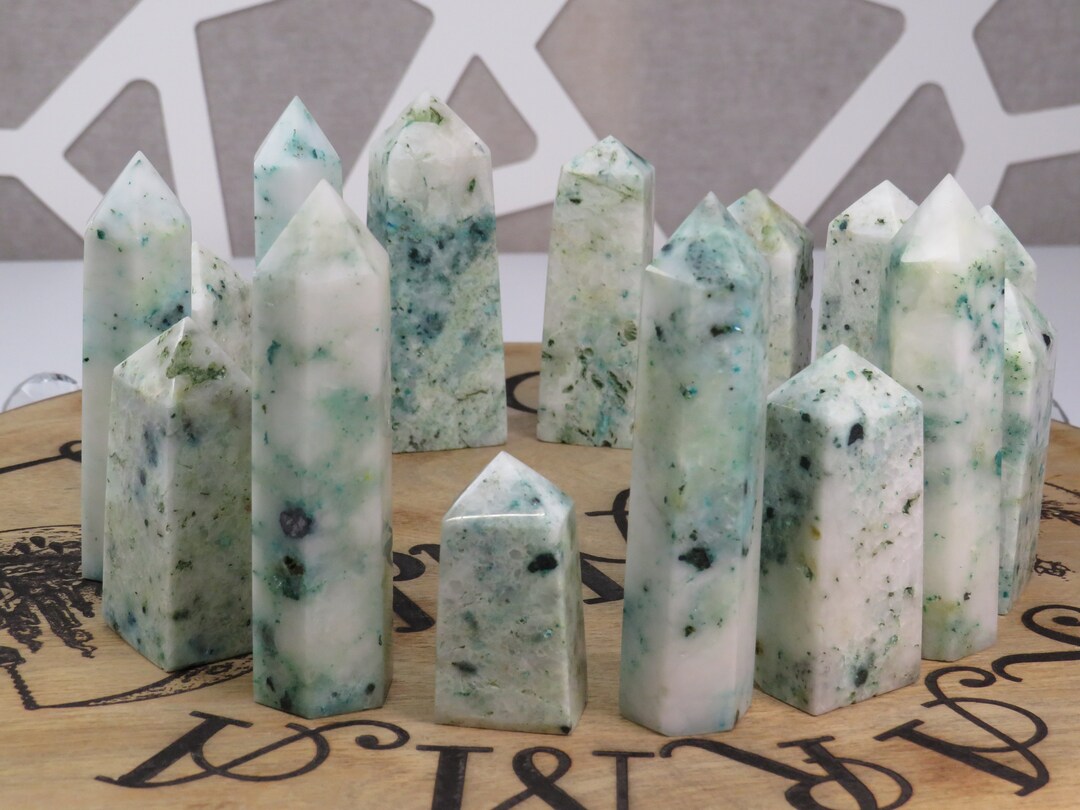 Phoenix Stone Tower, Malachite Crystal Tower, Turquoise Crystal Tower ...
