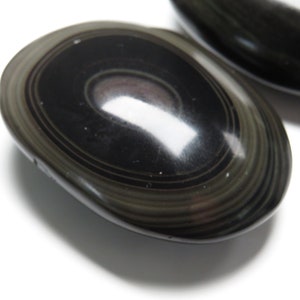 Banded Obsidian Gemstone Palm Stone, Healing, Banded Obsidian ...