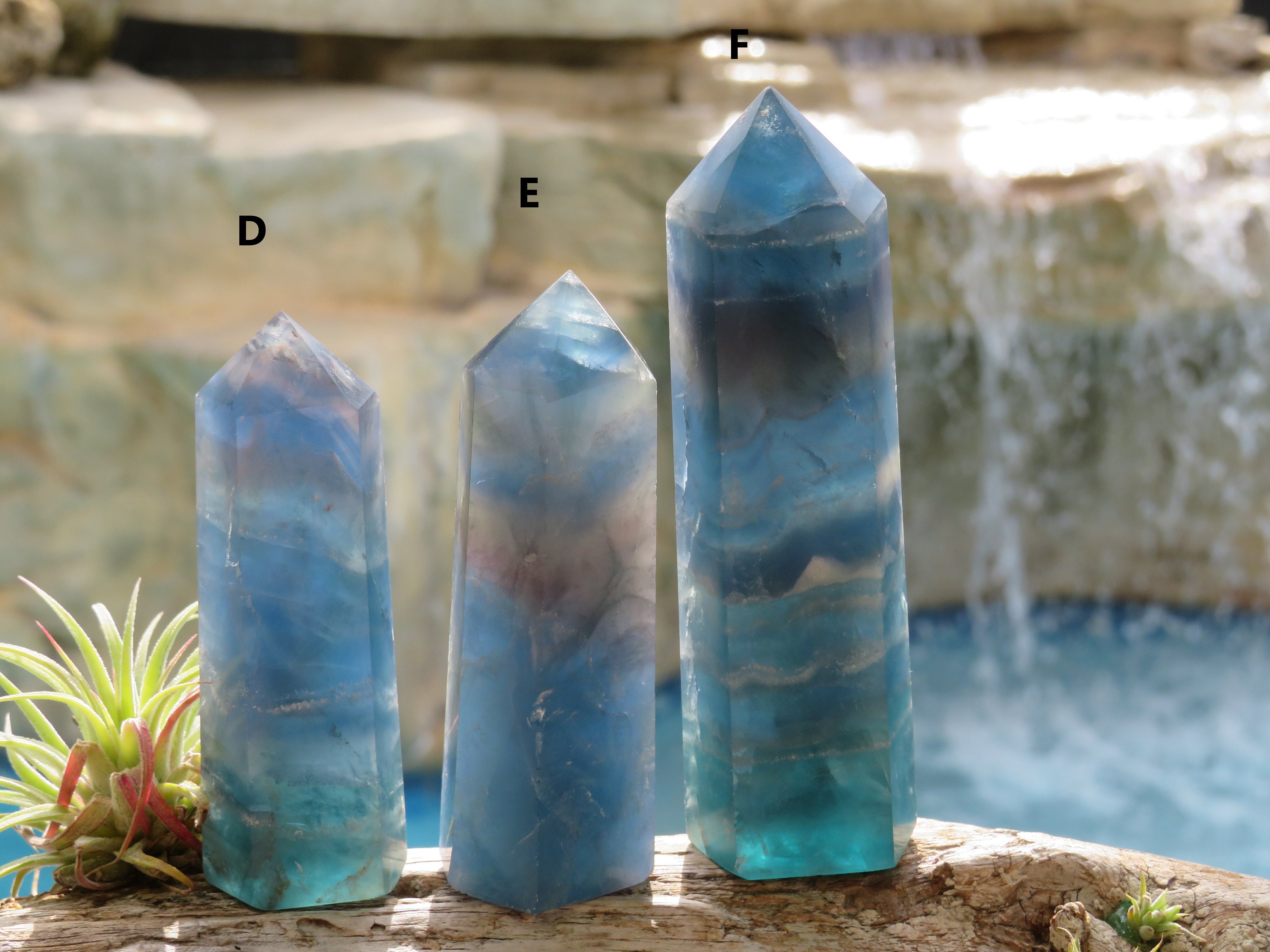 Blue Fluorite Gemstone Towers Positive Encouragement | Etsy