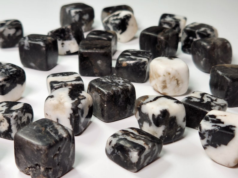 Zebra Jasper Cubes, Zebra Jasper Tumbles, Balance Crystal, Love, Energy ...