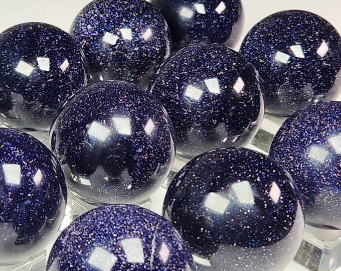 Blue Sandstone Sphere, Choose Your Sphere, Blue Goldstone Sphere, Blue ...