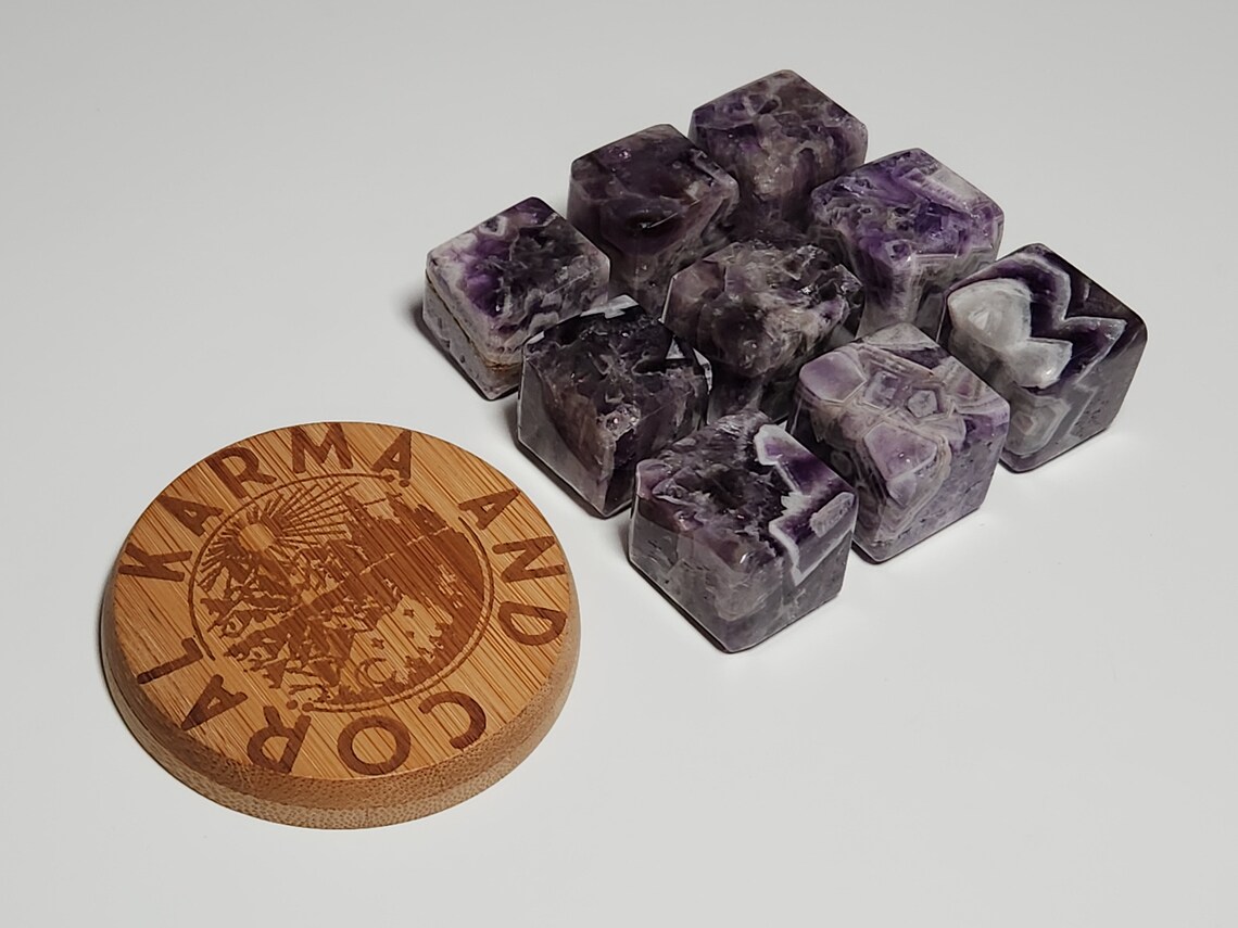 High Quality Chevron Amethyst Cube, Chevron Amethyst Crystal Cube ...