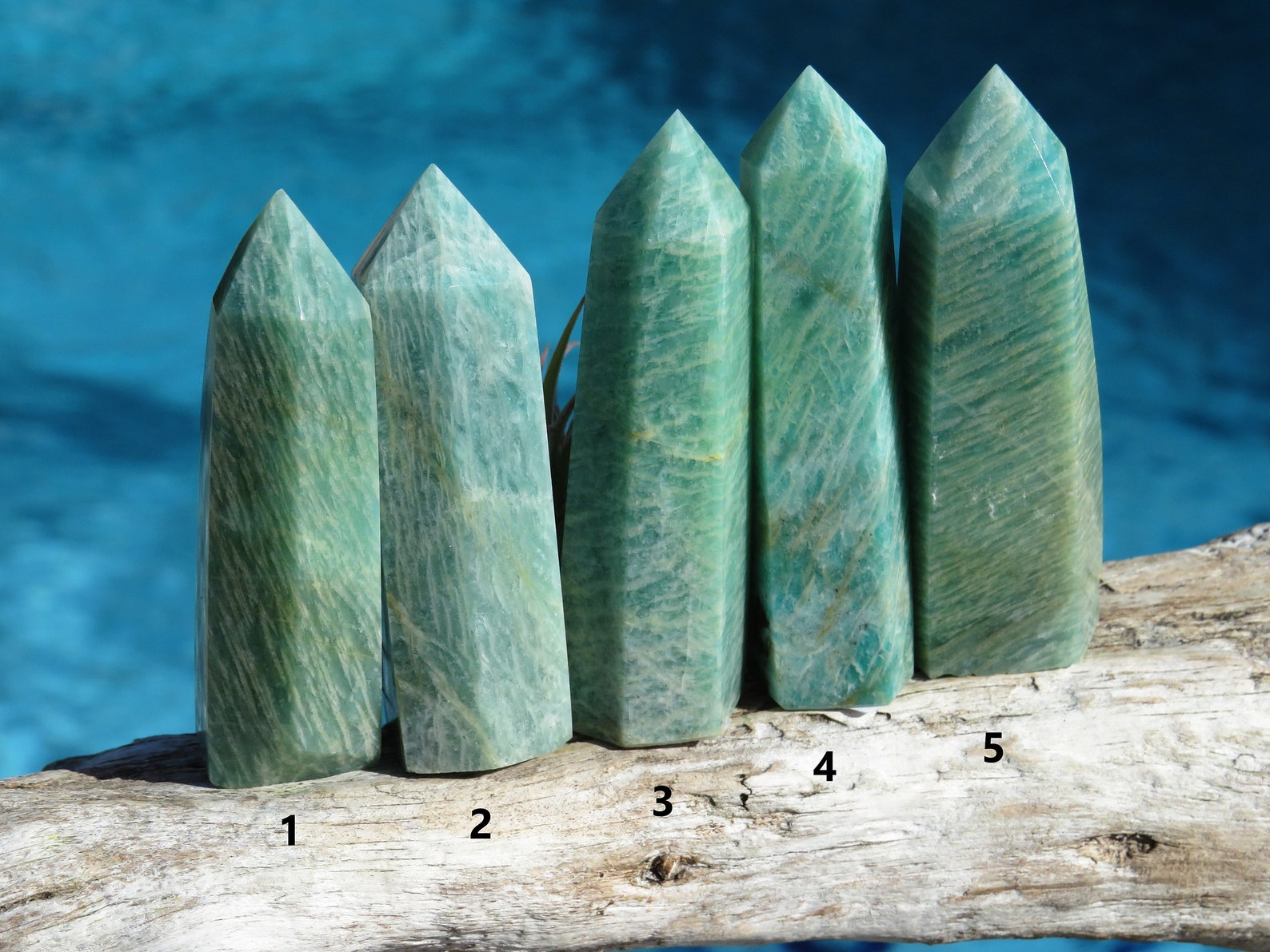 Amazonite Gemstone Towers , Crystal ,lucky Hope Stone, Friendship Stone ...