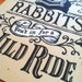 Two Rabbits Print. 2 Color, Hand Carved, Hand Printed, Linocut Relief ...