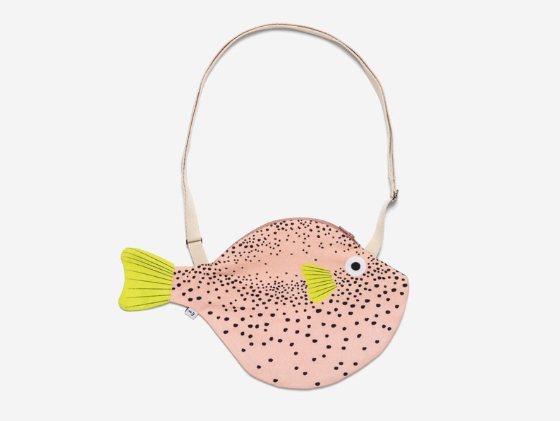 Small Pink PUFFERFISH Fish Bag - Etsy UK