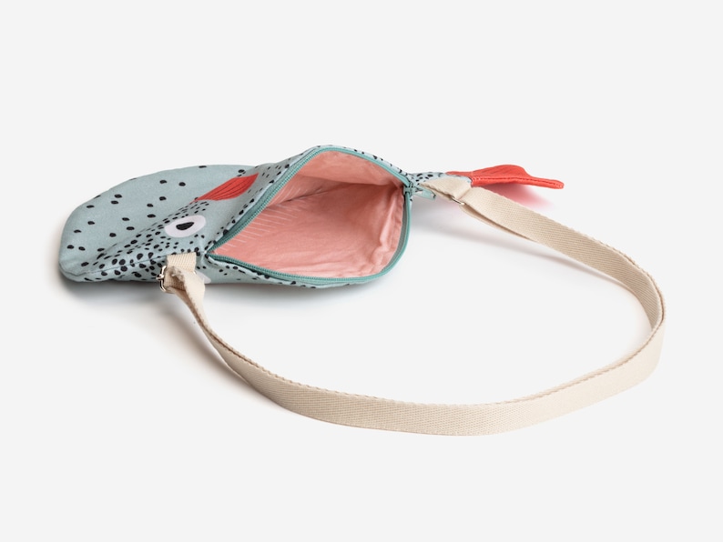 Small Aqua PUFFERFISH Fish Bag - Etsy