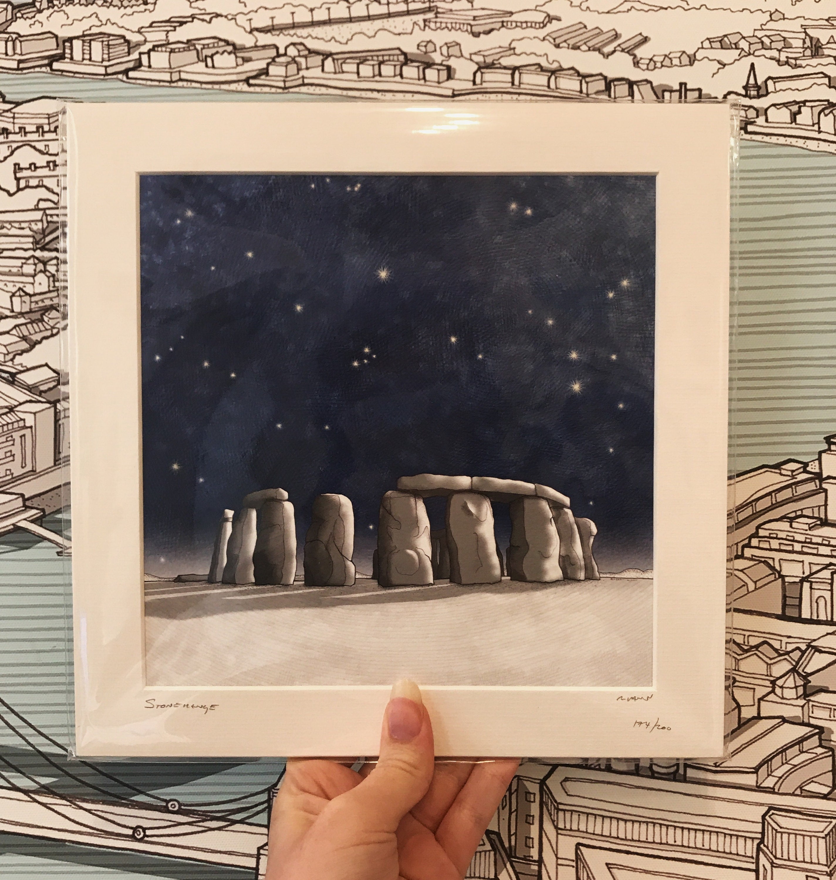 Stonehenge Print - UK Wall Art - Hand Drawn Illustration, England - Etsy