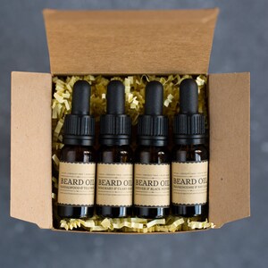 Beard Oil Gift Set Vegan Cruelty Free Beard Grooming and Care. Glass ...