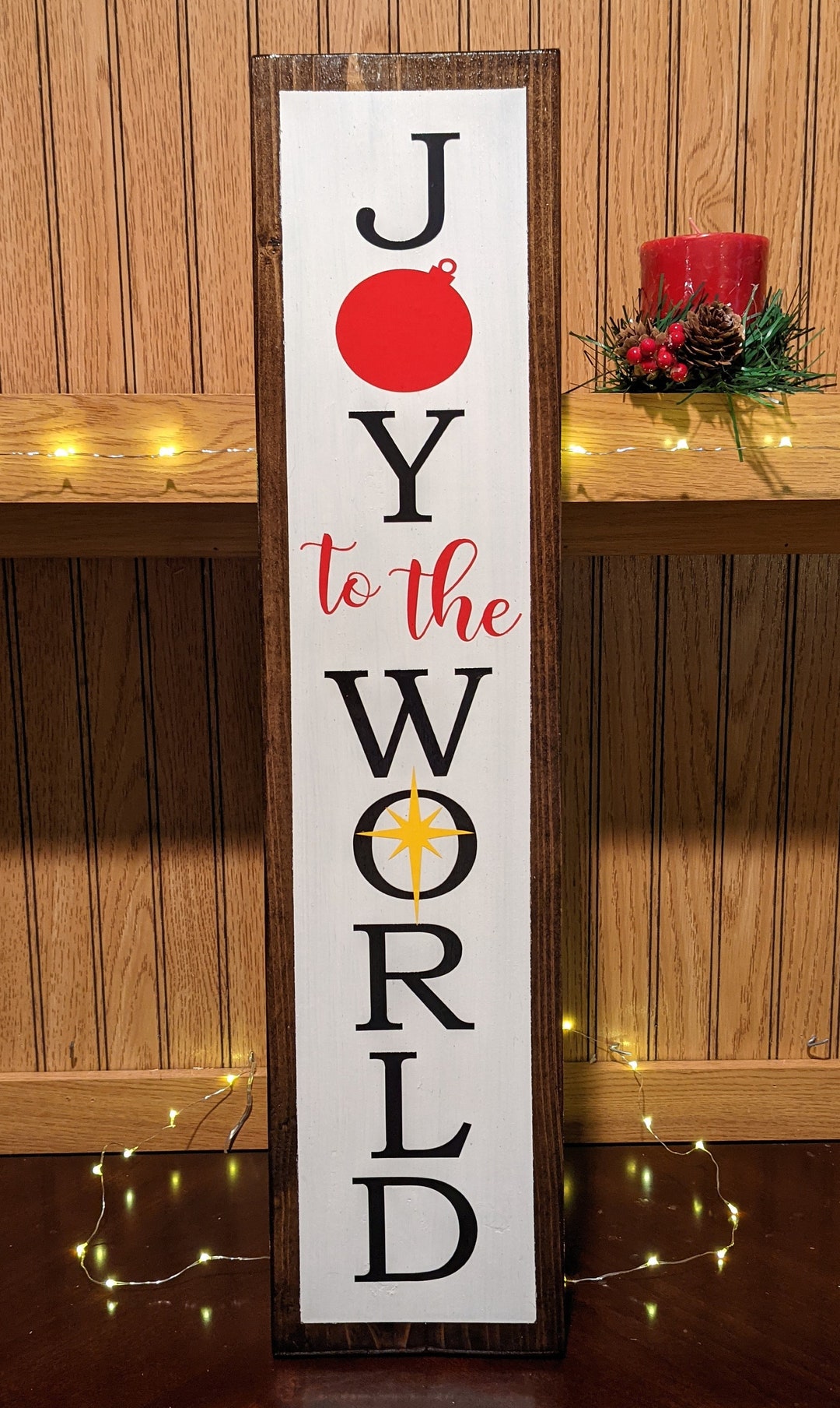Joy to the World Wooden Porch/wall Leaner - Etsy