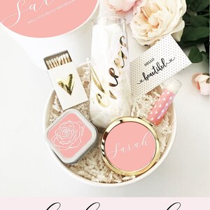 Coral Bridesmaid Proposal Gift Box Coral Bridesmaid Gift Box Coral ...