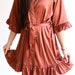 Robes for Bridesmaids in Clay Rust Terracotta Ruffle Robes - Etsy