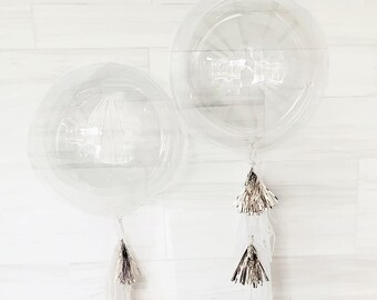 Large Round Clearlatex Balloons/ 4 CT Large Clear Balloons/ XL 24 Inch ...