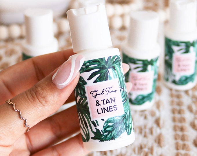 Mini Sunscreen Favor, Beach Party Favor, Bachelorette Party, Tropical ...