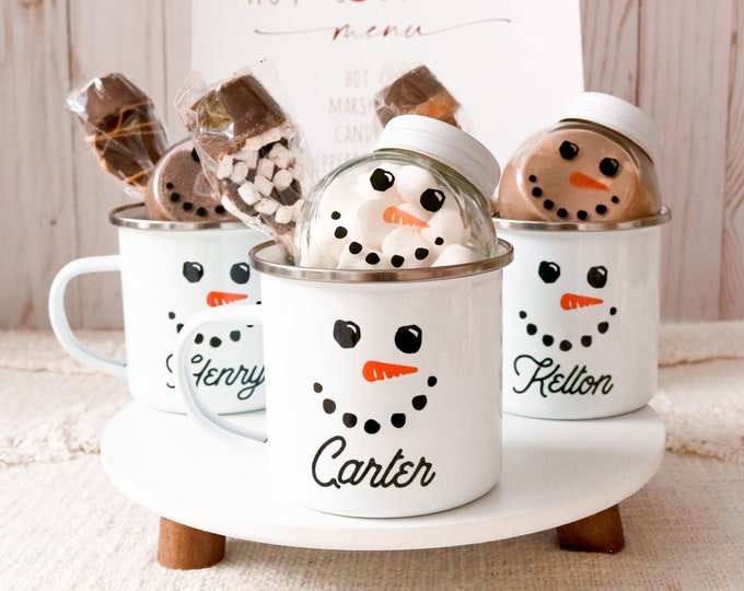 Adorable Happy Snowmen Mug - Etsy