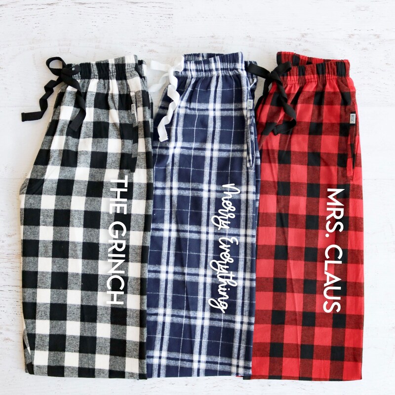 Plaid Christmas Pants - Etsy