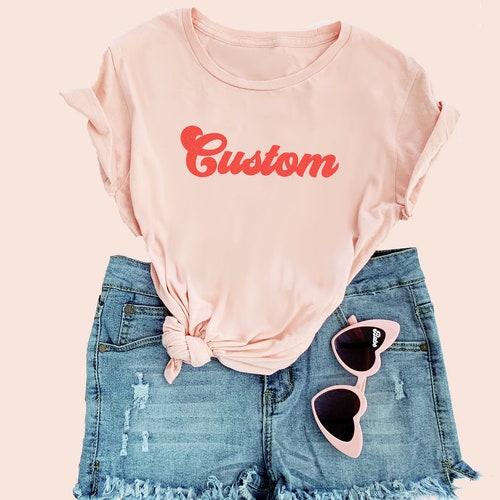 W O M E N S Custom Retro Shirt Personalized Vintage Shirt - Etsy