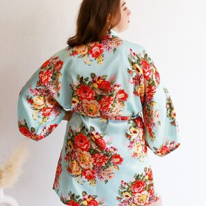 Floral Bride Robe Floral Print Robes Floral Bridesmaid Robe Set of You ...