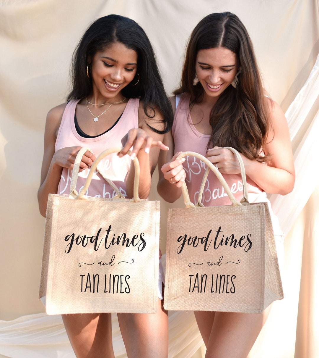 Good Times & Tan Lines Tote Bag | Bachelorette Gift Bags | Matching ...