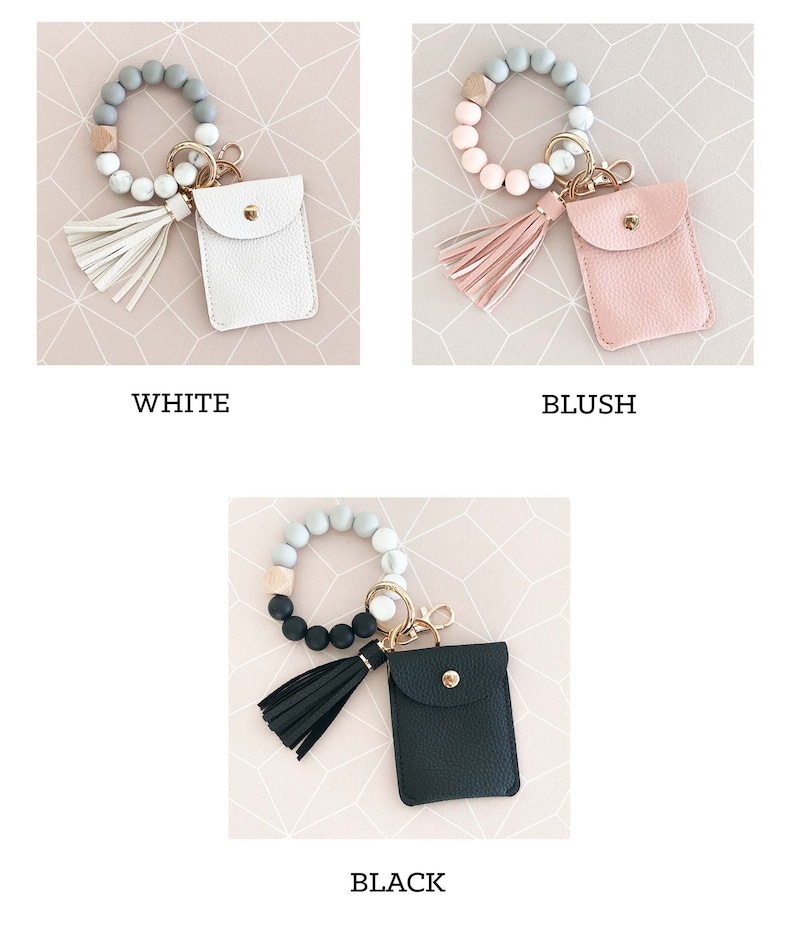 Keychain Wristlet Wallet Personalized With Bangle Bracelet - Etsy