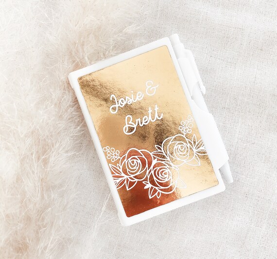 Unique Wedding Favors for Guests Notebook Favors Foil Wedding - Etsy