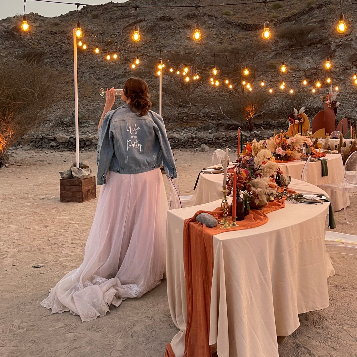 Wife of the Party Jacket Wedding Jacket Bride Jean Jacket - Etsy