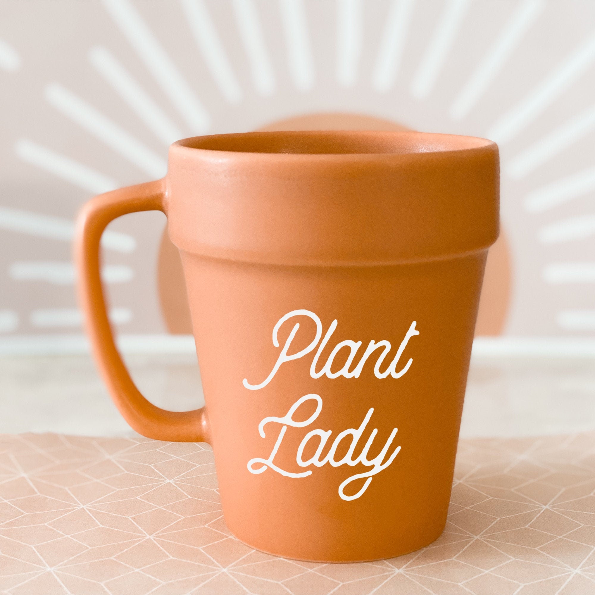 Plant Lady Mug Plant Mom Terra Cotta Planter Mug Plant Lover | Etsy